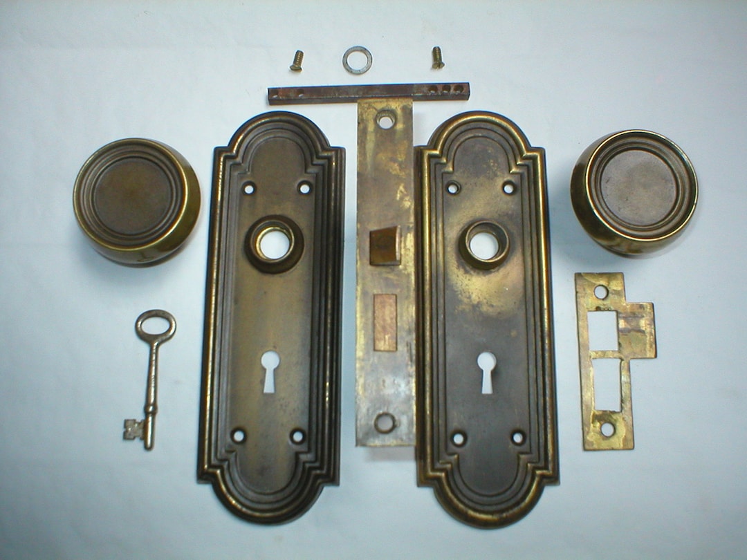 Antique Victorian Era Solid Brass Door Hardware - Etsy