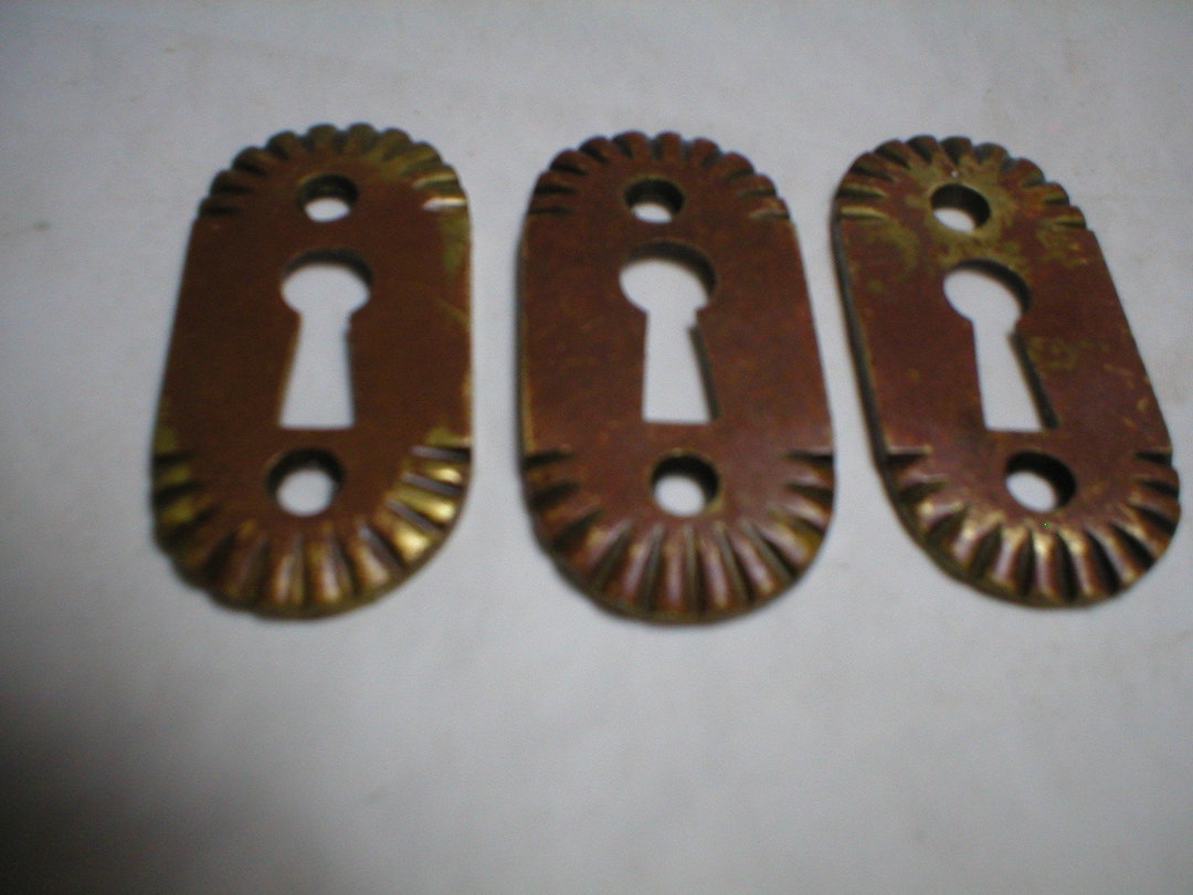 Antique Solid Brass Key Plate - Etsy