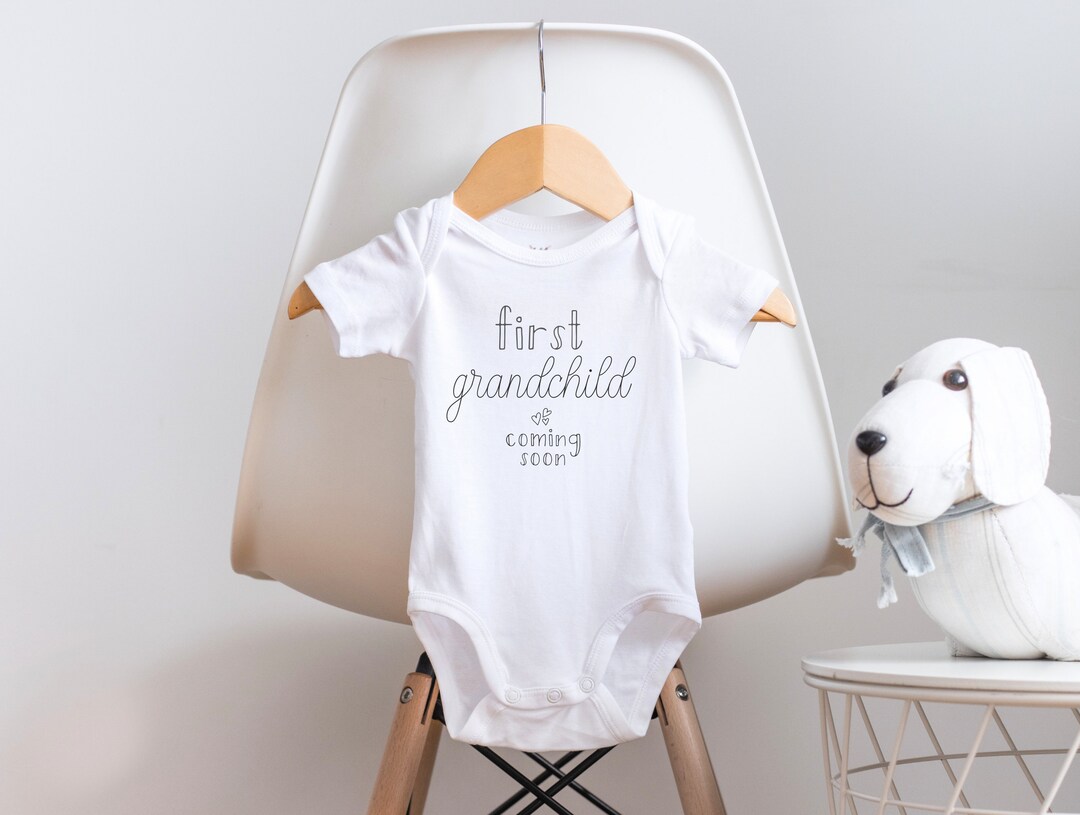 First Grandchild Onesie, Baby Announcement, Baby Gift, Baby Shower Gift ...