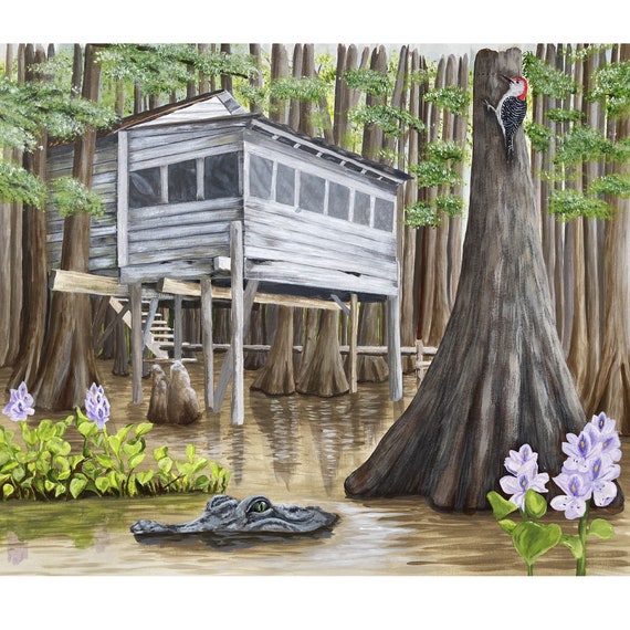 Camp on the Bayou Louisiana Wildlife at the Camp | Etsy