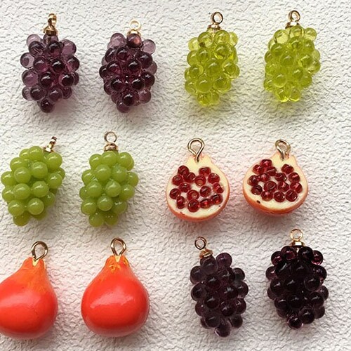 2pcs Resin Fruit Charms Grape Jewelry Plastic Fruit Pendant - Etsy