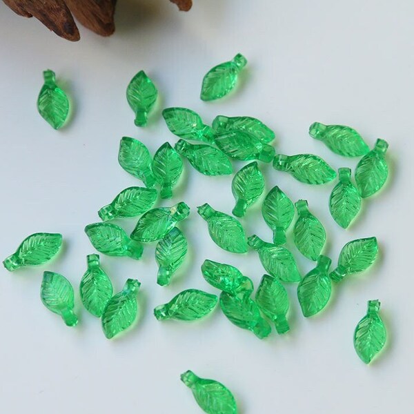 Green Leaves Beads - Etsy