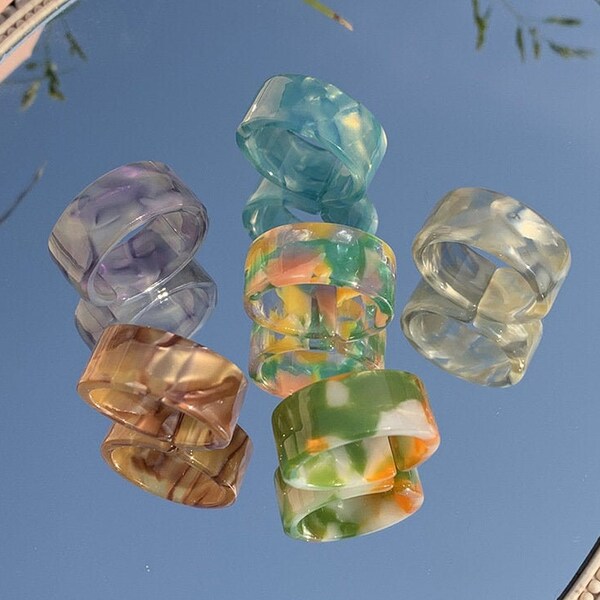 Tortoise Shell Rings - Etsy