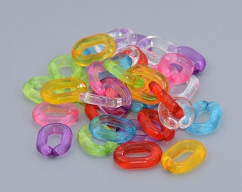 Two Color Transparent Plastic Chain27.5 Chunky Chain - Etsy