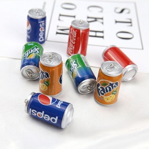 4pcs Soda Cans Charm Mini Drink Bottle Charm Coke Bottle Charm ...
