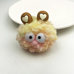 4pcs Colorful Pompoms Monster Pom Critters Faux Wool Plush | Etsy