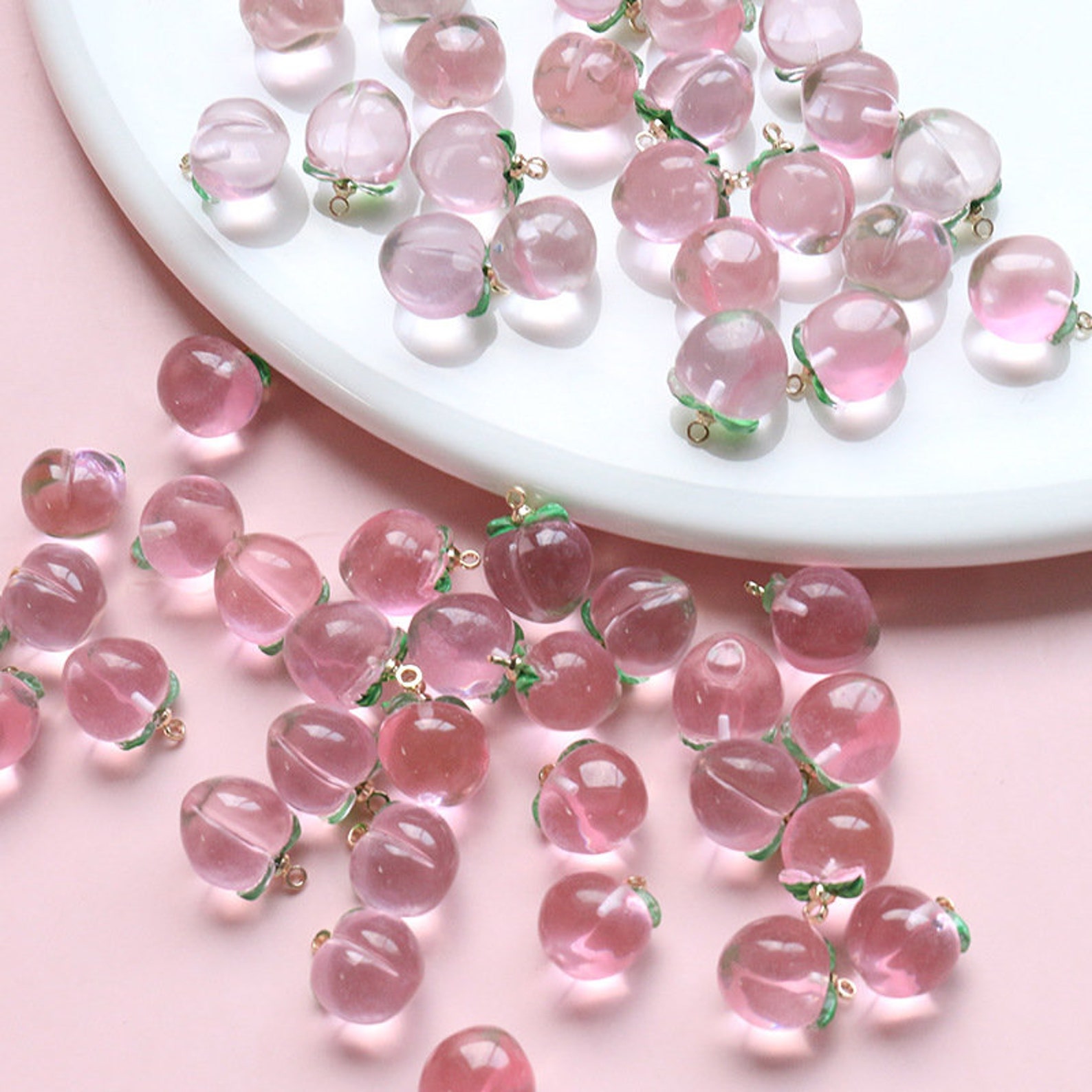 6pcs Resin Peach Charms Fruit Jewelry Charms 3D Peach Pendant - Etsy