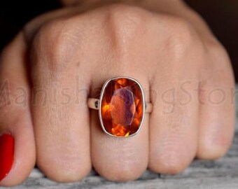 Orange Stone Ring - Etsy