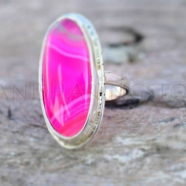 Pink Stone Ring - Etsy