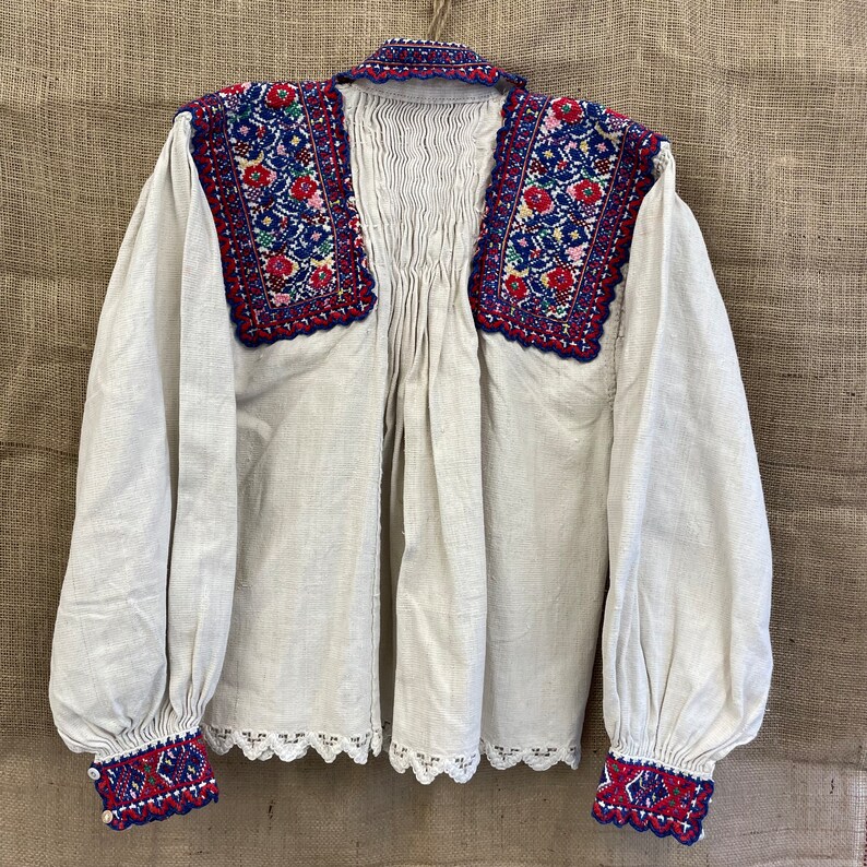 Handmade 1970s Folk Transylvanian Blouse With Detailed Embroidery - Etsy