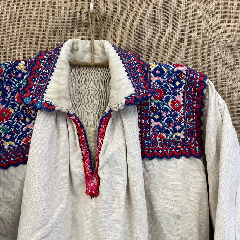 Handmade 1970s Folk Transylvanian Blouse With Detailed Embroidery - Etsy