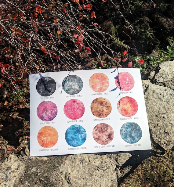 12 Full Moons of the Year | Etsy