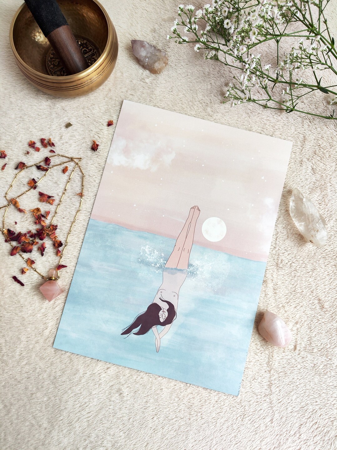 IMMERSION Woman Print in A4 and A5 - Etsy