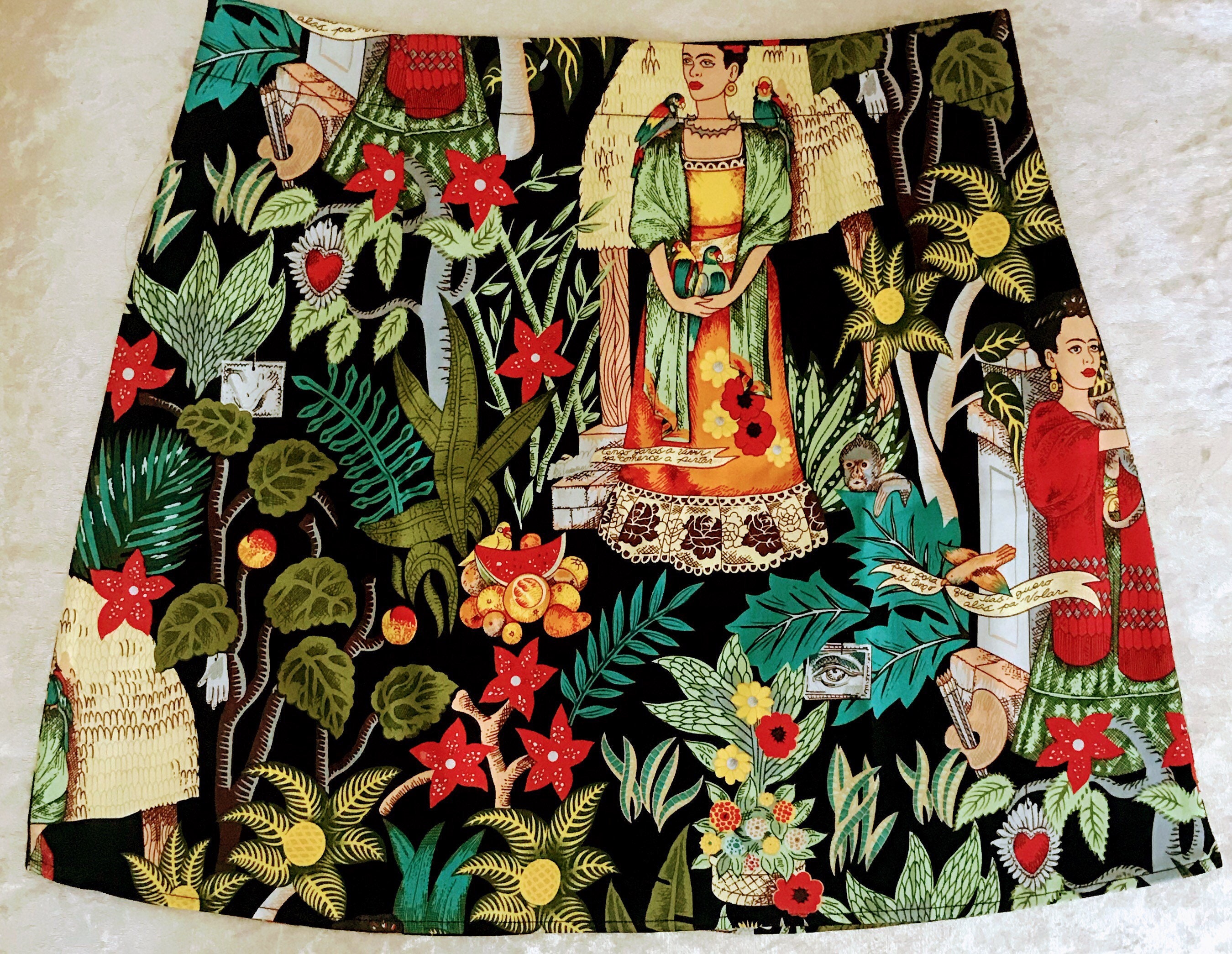 Frida Kahlo Vintage Print Mini Skirt - Etsy Canada
