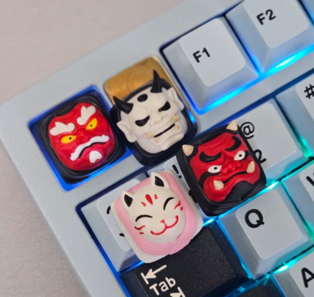 Artisan Keycap Japanese Mask's Oni Kitsune Tengu - Etsy