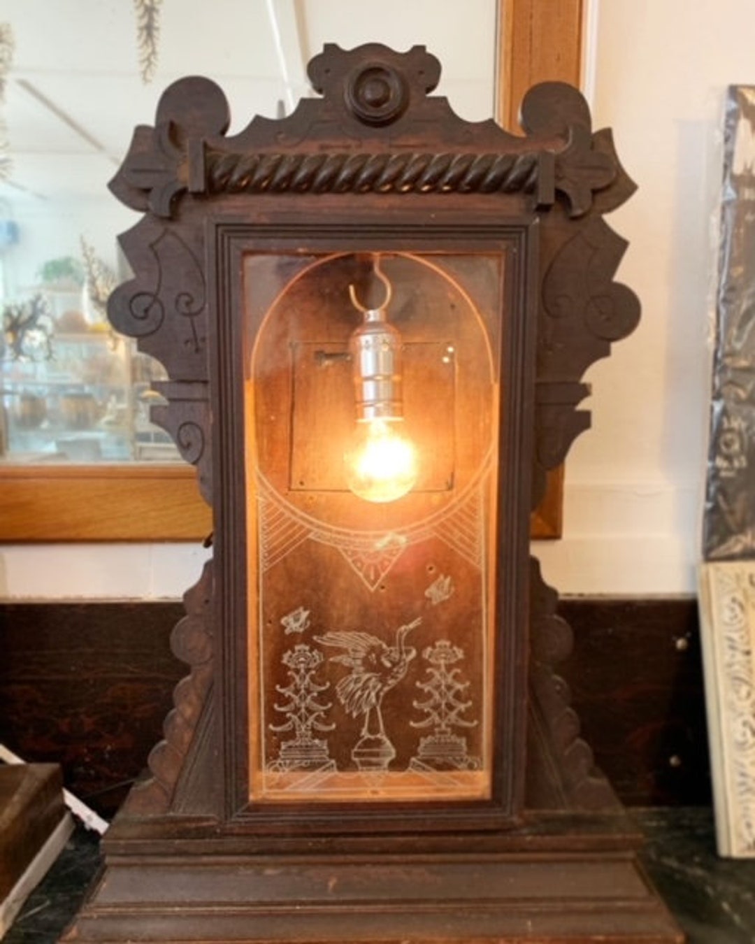 Repurposed Antique Clock Lamp - Etsy