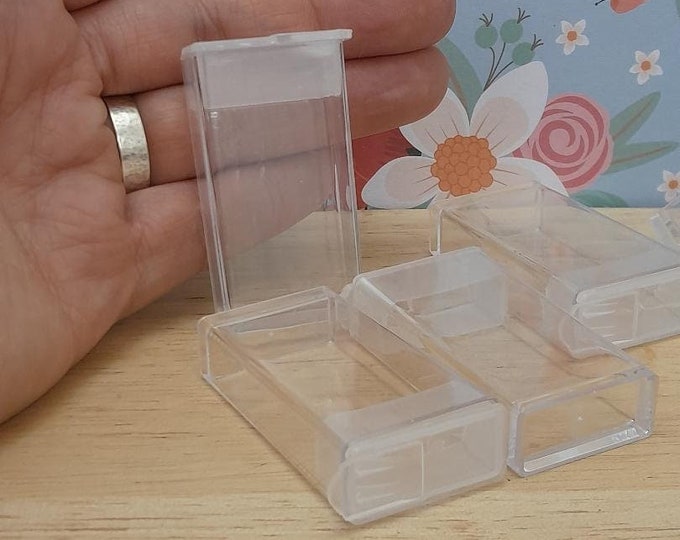 Small Plastic Storage Box 6 X 4 Container, Fits 2 Flip Top Boxes Small ...
