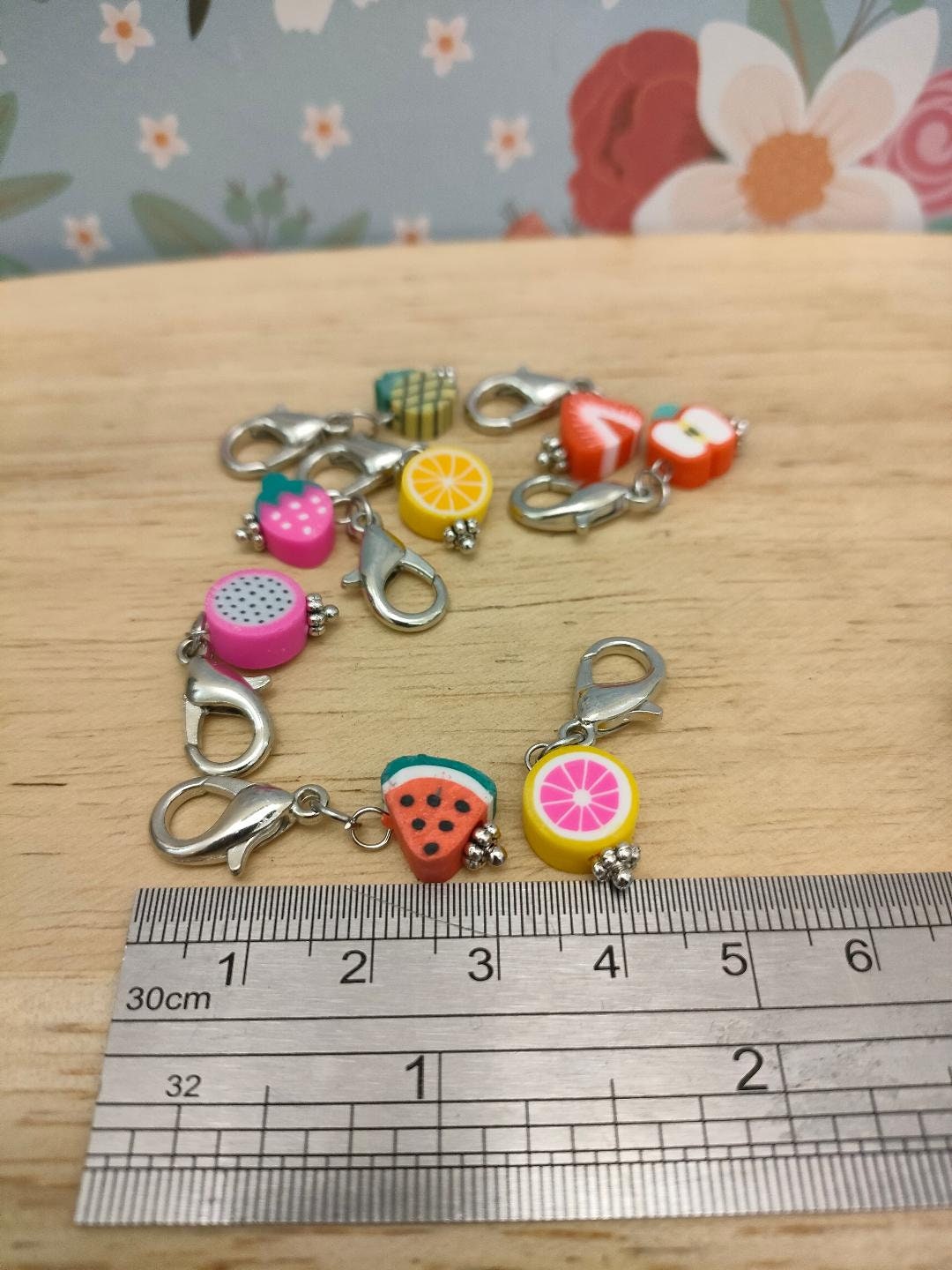 10x Pcs Fruit Themed Stitch Markers, Polymer Fruit Crochet Stitch ...