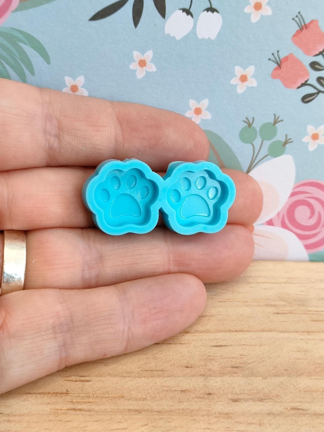 Tiny Animal Paw Silicone Moulds, Stud Earring Moulds, Dog Paw Mould ...