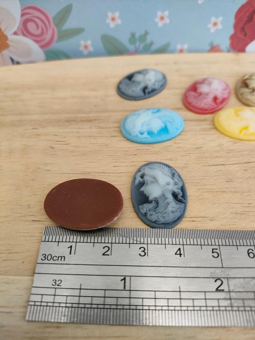 10x Cameo With Lady Vintage Resin Cameos With Face Oval - Etsy