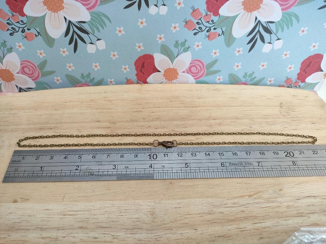 Antique Bronze Link Rolo Chain DIY Necklace Making Iron - Etsy