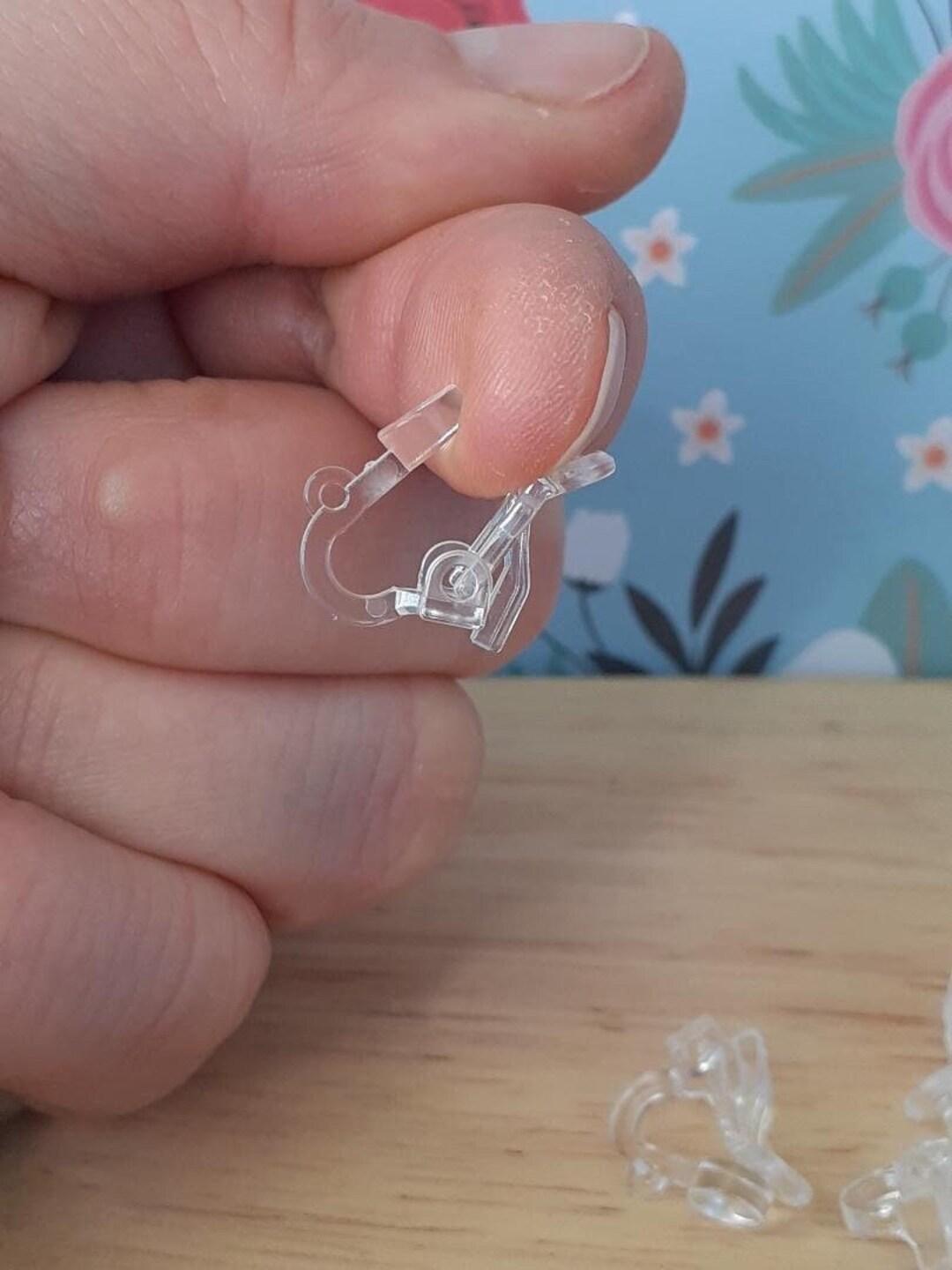 Eco-friendly Plastic Clip-on Earring Findings, Findings for Non-pierced ...