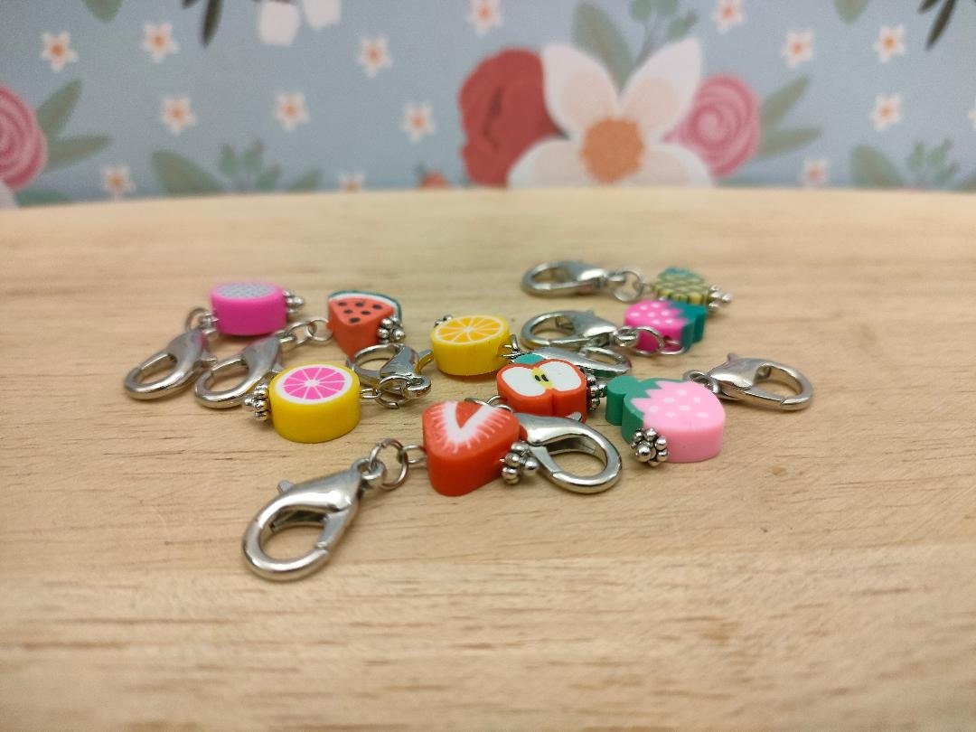 10x Pcs Fruit Themed Stitch Markers Polymer Fruit Crochet - Etsy UK