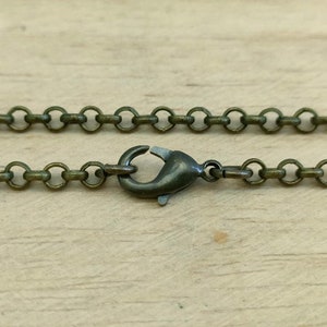 Antique Bronze Link Rolo Chain, DIY Necklace Making, Iron Cross Chunky ...