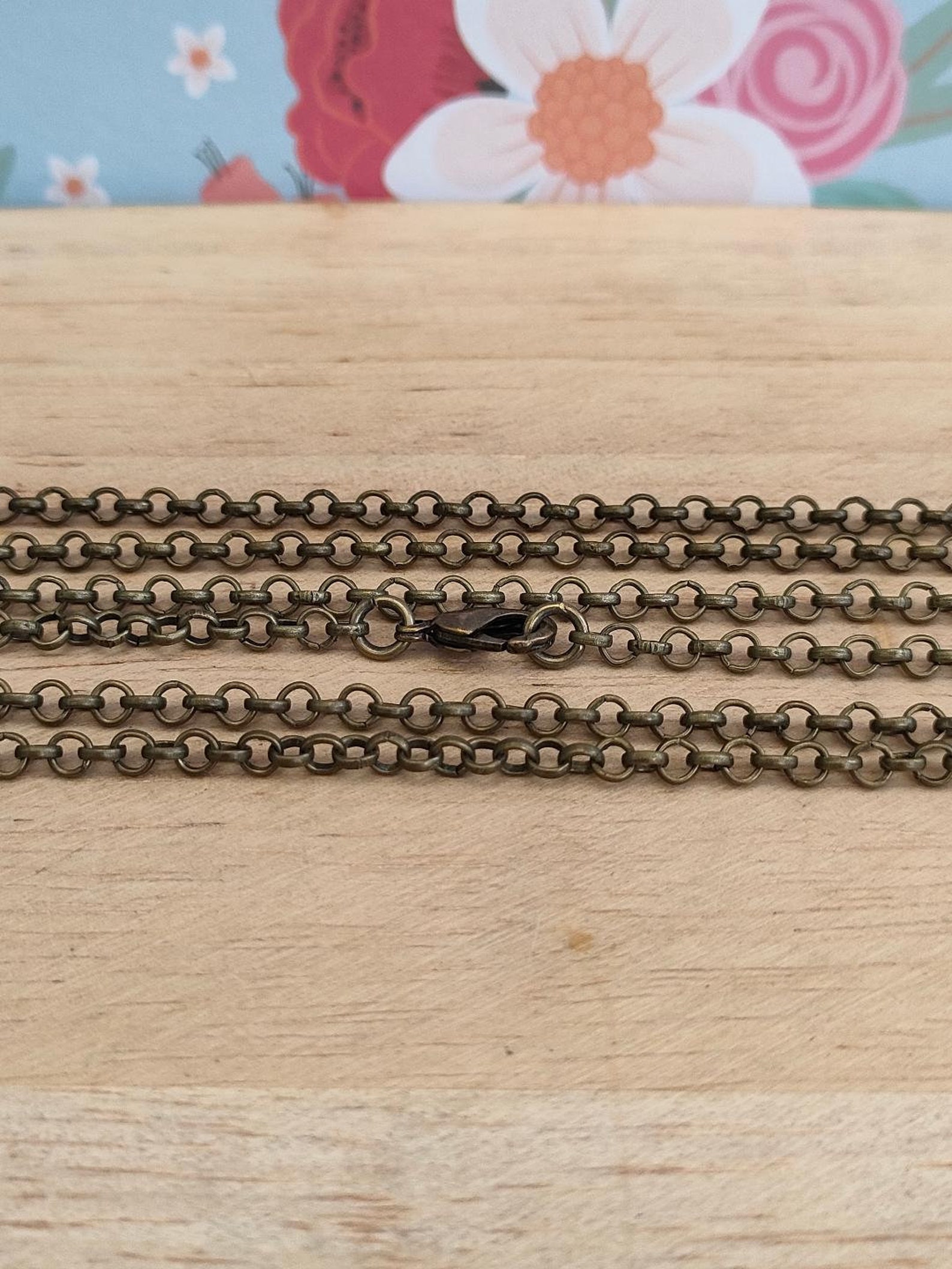 Antique Bronze Link Rolo Chain DIY Necklace Making Iron - Etsy