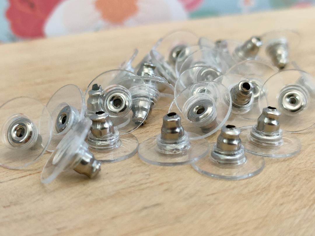 20x 304 Stainless Steel Bullet Clutch Earring Backs, With ...