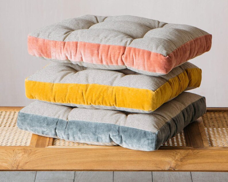 Velvet Linen Dining Chair Bench Cushion Custom Chair Cushion - Etsy