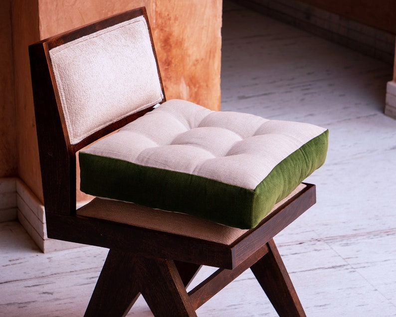 Velvet Linen Dining Chair Bench Cushion, Custom Chair Cushion, Custom ...