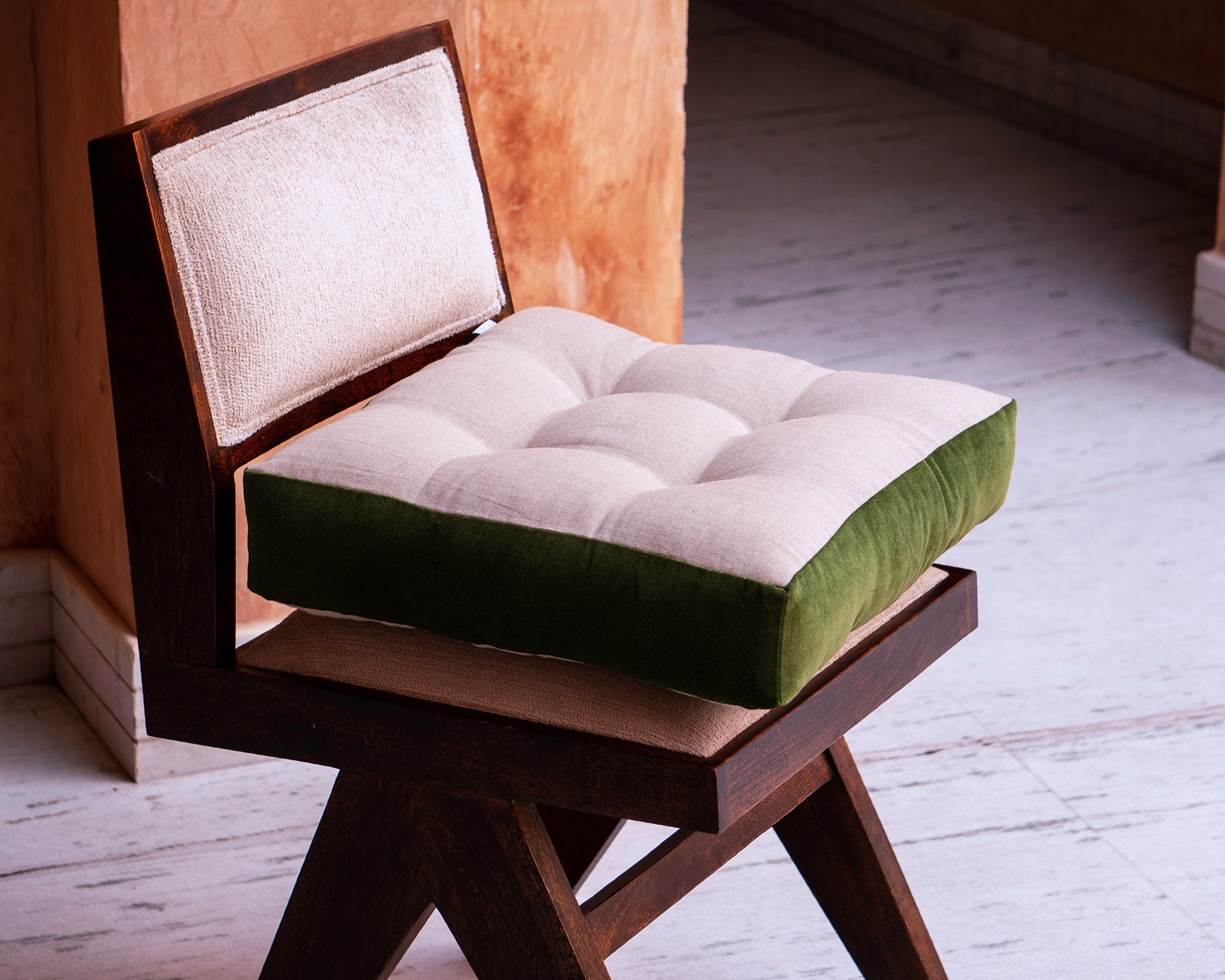 Velvet Linen Dining Chair Bench Cushion, Custom Chair Cushion, Custom ...