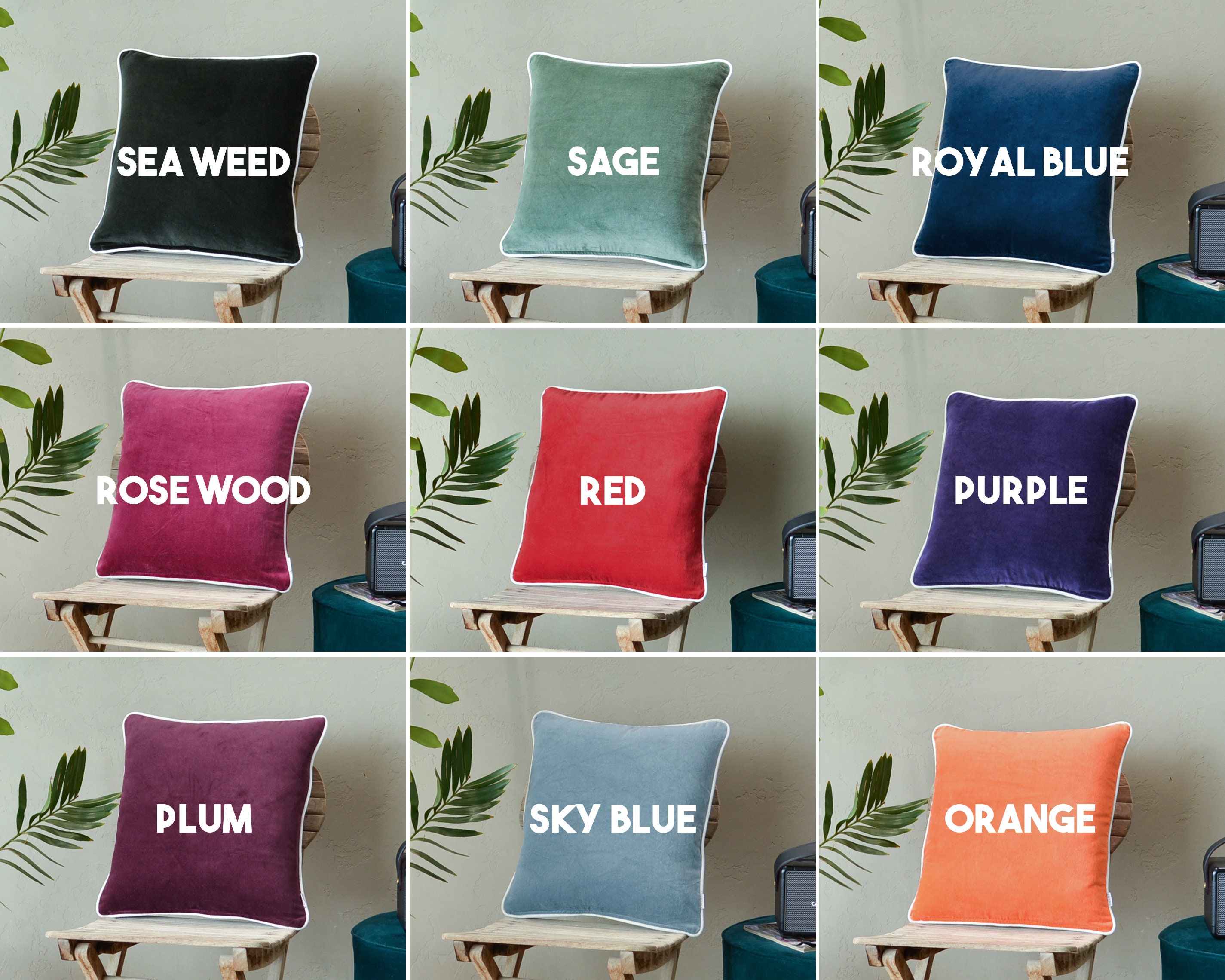 Cotton Velvet Round Chair Pad Cushion Round Seat Pad for - Etsy
