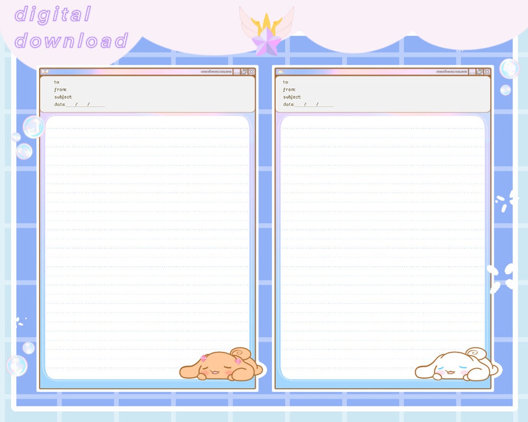 Stationery Letter Template | Digital / Printable ( PDF / JPEG ) - Etsy