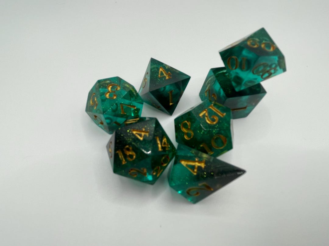 Necromancer's Folly - D&D Dice Set - 7 Pieces *custom Ink Options - Etsy