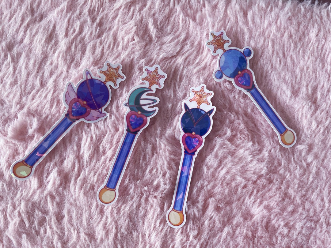 Sailor Scout LIP RODS Sailor Moon Holographic Stickers Sailor Neptune ...