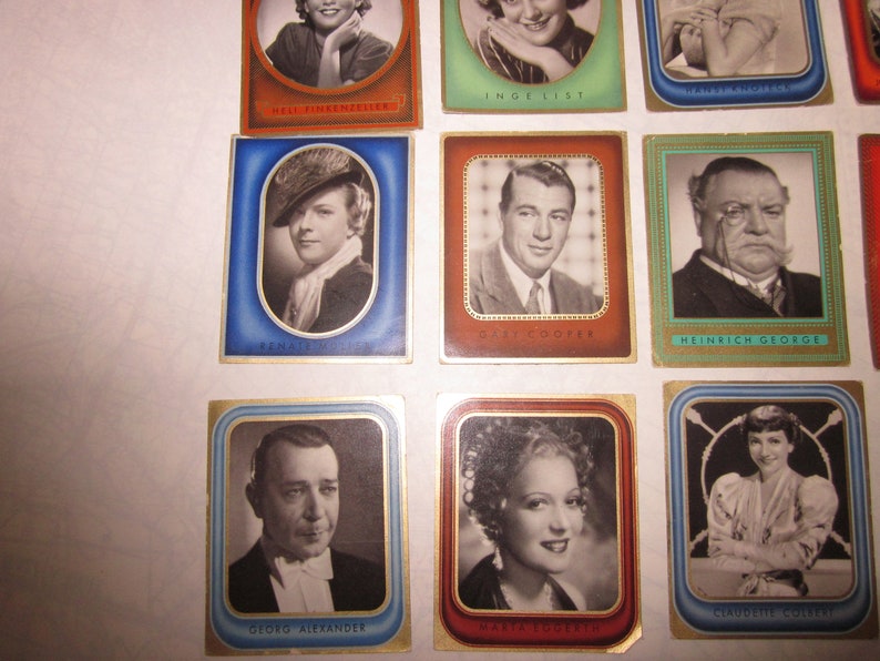 Bunte Filmbilder Greiling Zigaretten 20 Pieces Inge List, Gary Cooper ...
