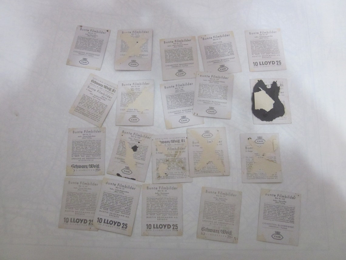 Bunte Filmbilder Greiling Zigaretten 20 Pieces Inge List, Gary Cooper ...