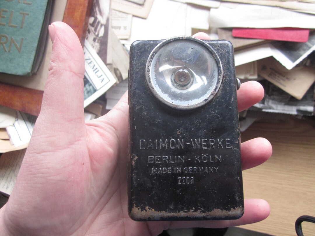 An Old Tin Flashlight Daimon Werke Berlin Koln Made in Germany 2200 - Etsy