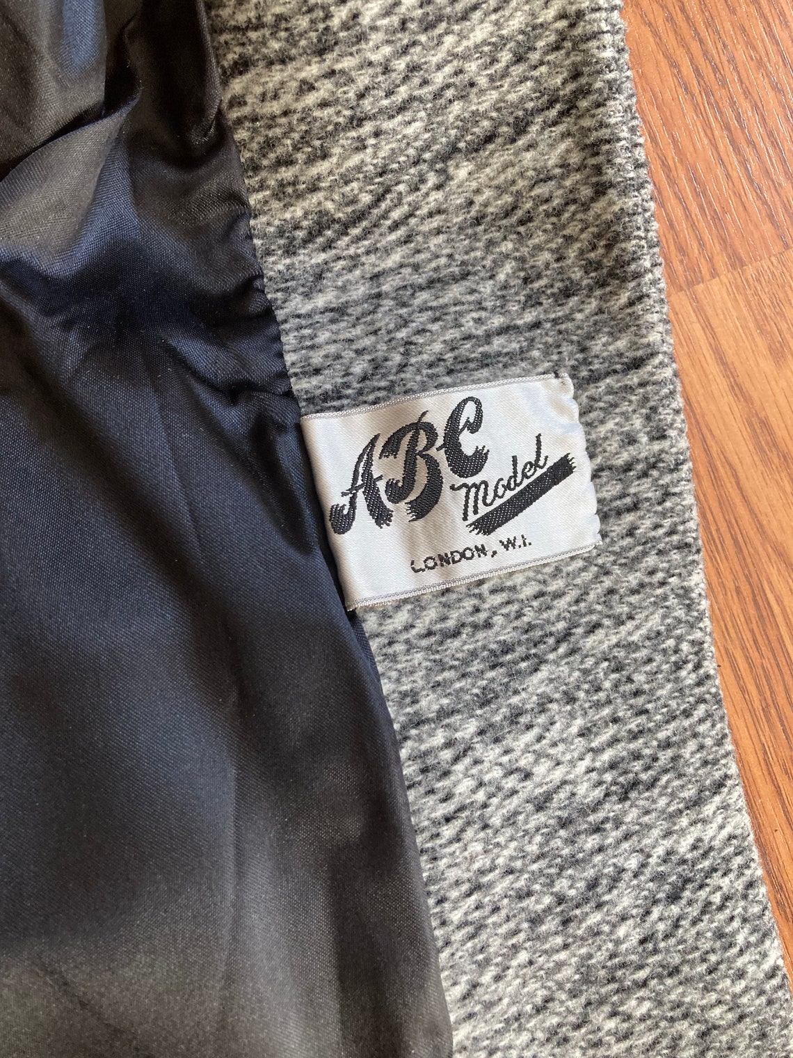 Vintage 1950s Gray Structured Coat - Etsy