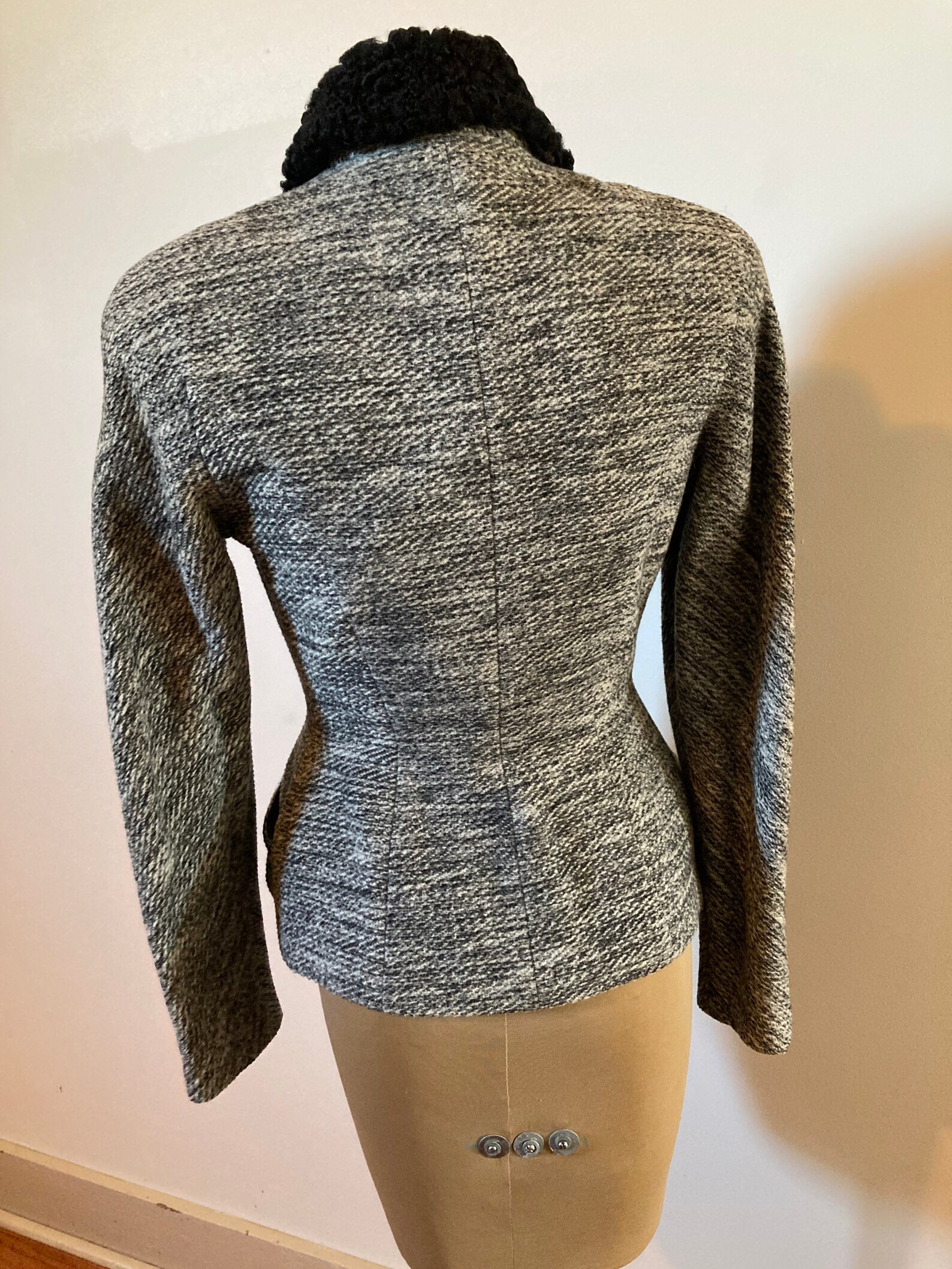 Vintage 1950s Gray Structured Coat - Etsy