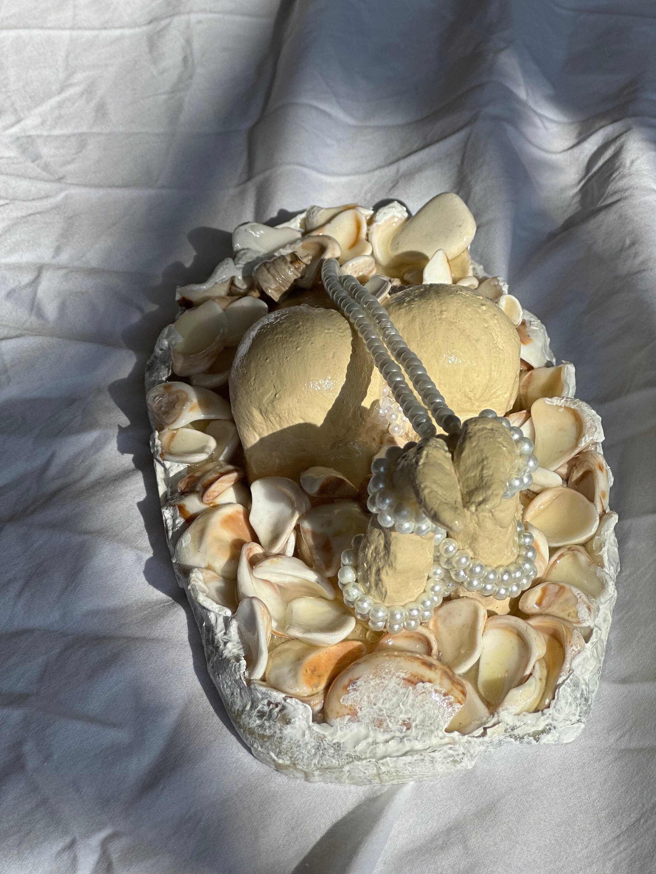 Decorative Curvy Female Sculpture sakura Covered With Pearls and ...