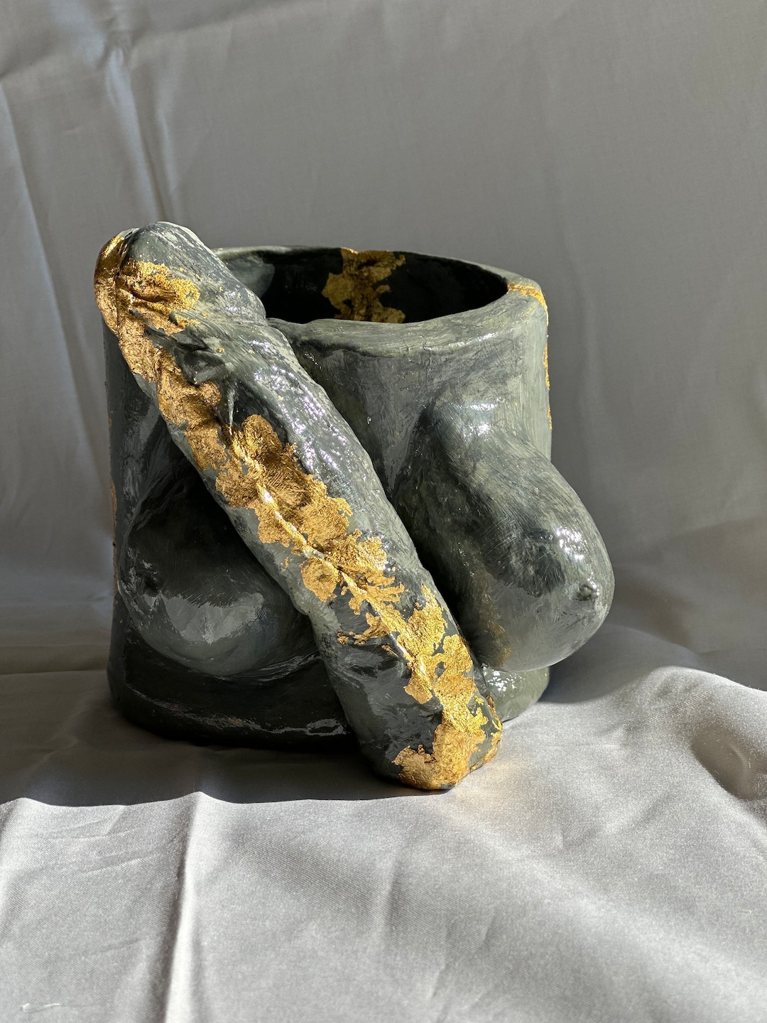 Penis Planter Boob Planter Decorative Pot, gold Fetish Luxury Edition ...