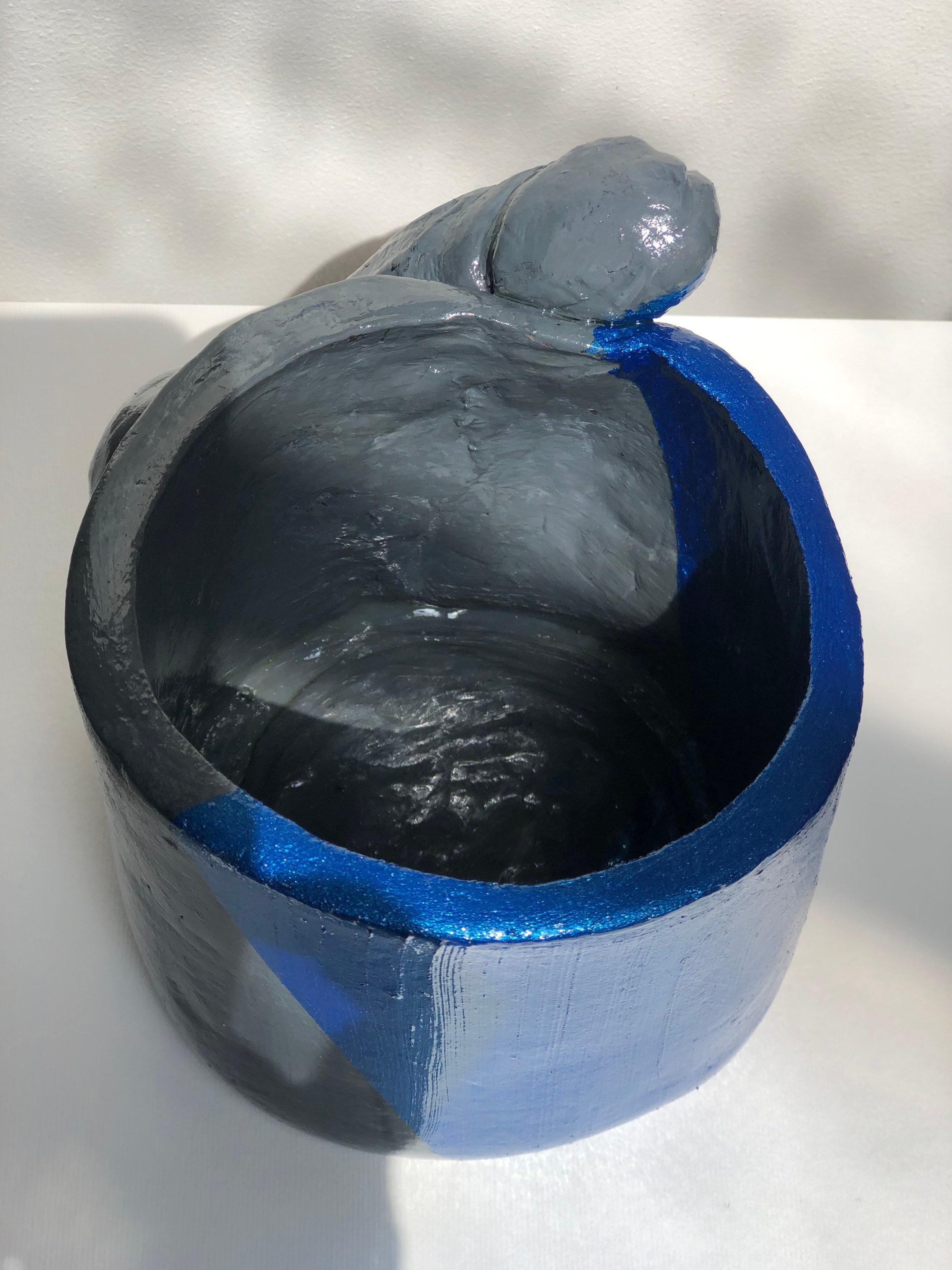 Penis Pot “my Blue Fetish” Luxury Edition, Penis Decorative Pot, Hand ...