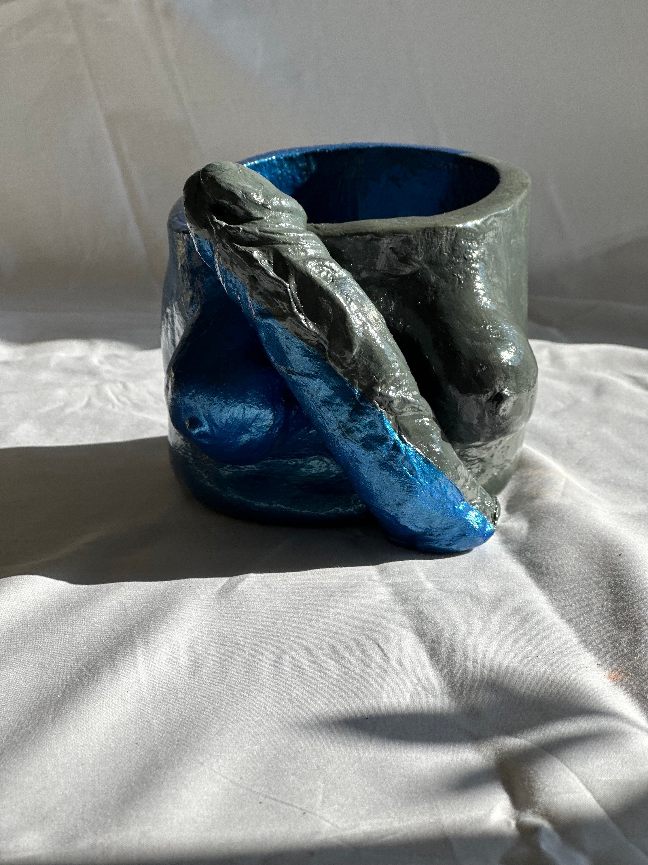 Penis Pot my Blue Fetish Luxury Edition, Penis Decorative Pot, Hand ...
