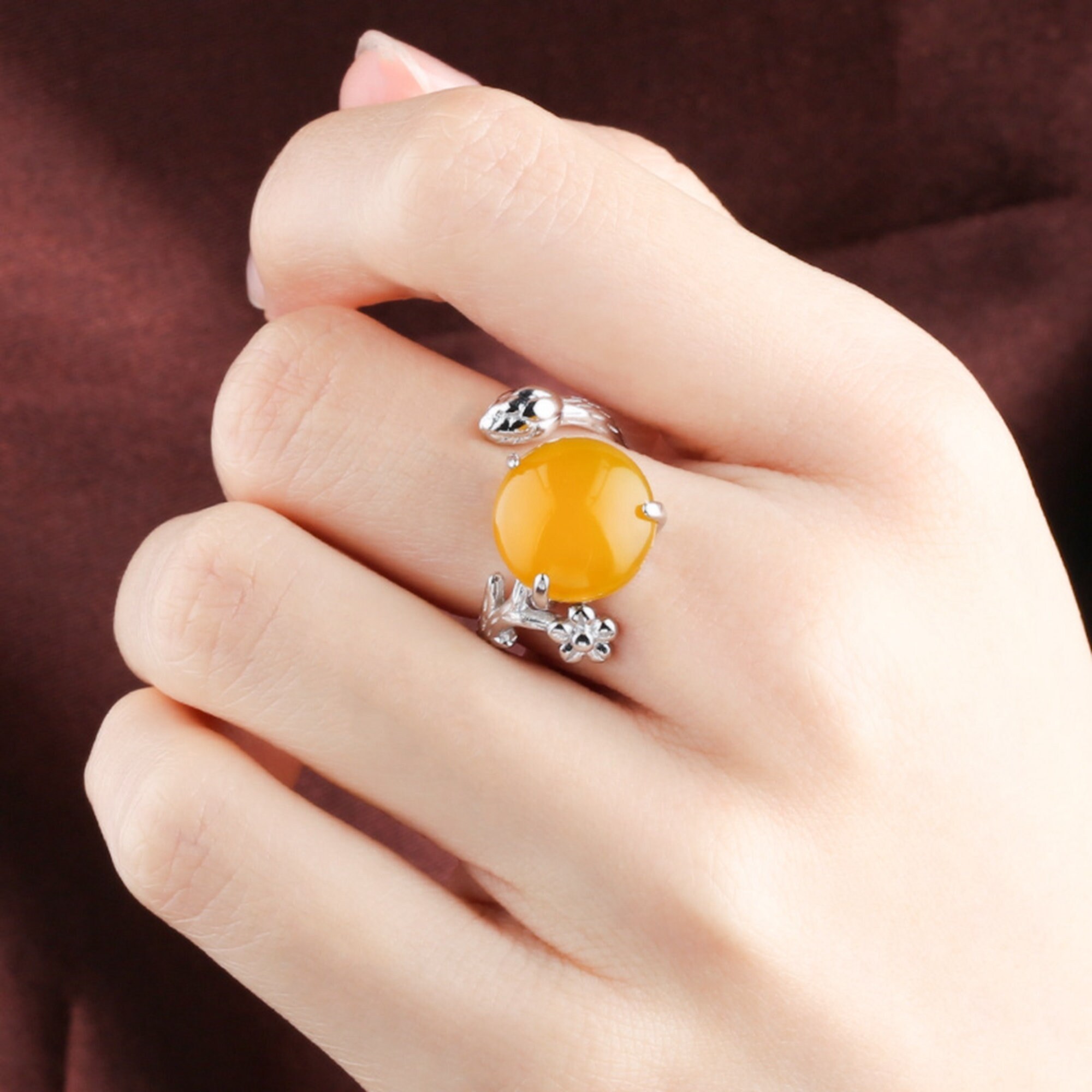 Sterling Silver Flower Ring Setting S925 Silver Round Bezel - Etsy