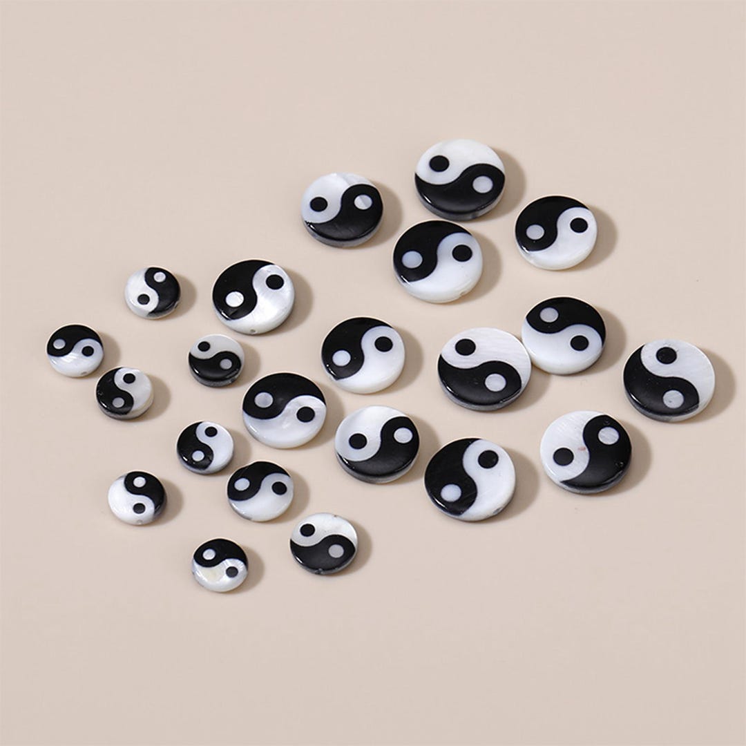 Shell Symbolic Beads, Yin Yang Bead, Taichi Bead, Protection Bead ...