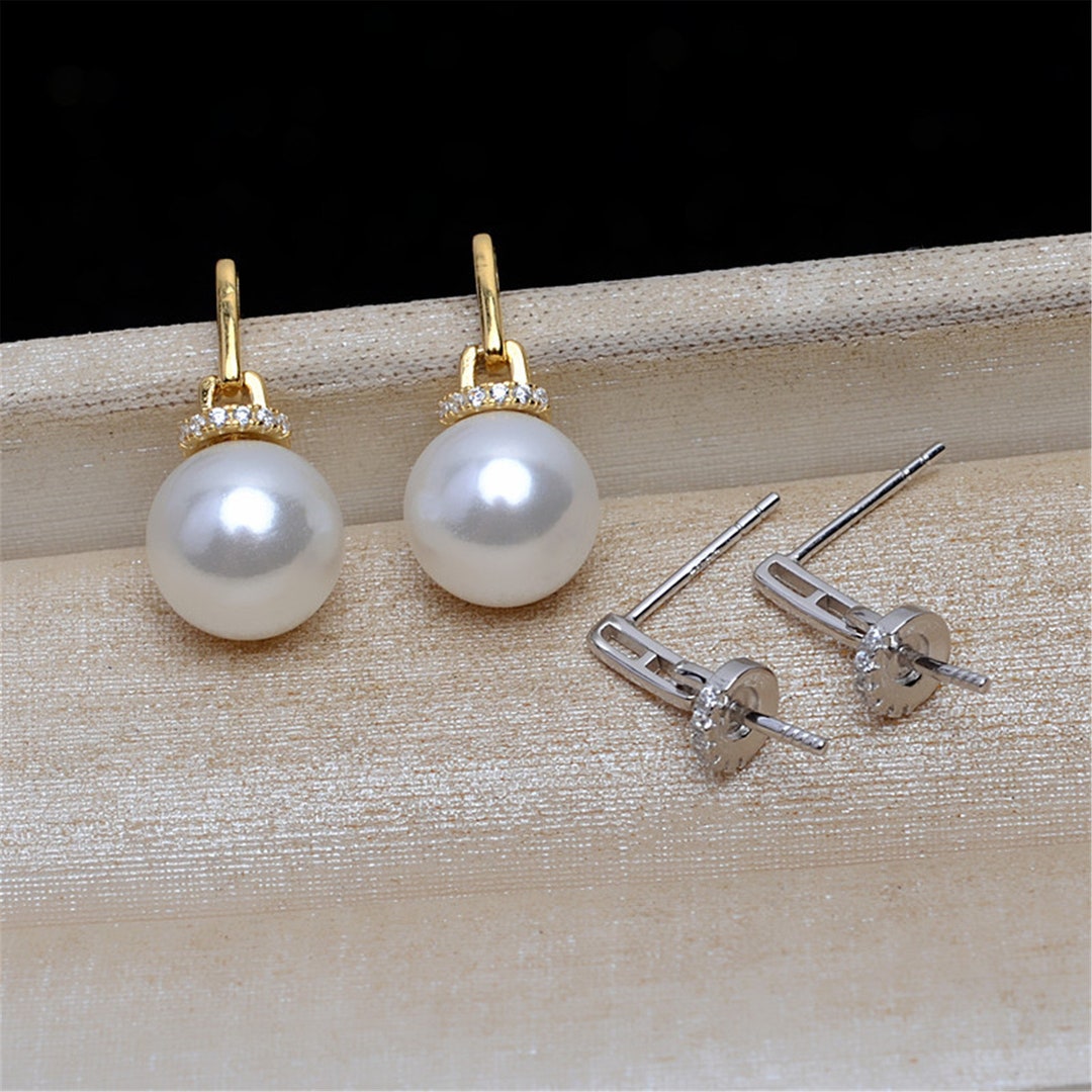 Sterling Silver Earrings Settings, Silver Post Earrings Settings ...