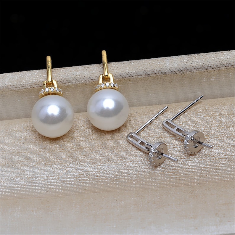 Sterling Silver Earrings Settings, Silver Post Earrings Settings ...